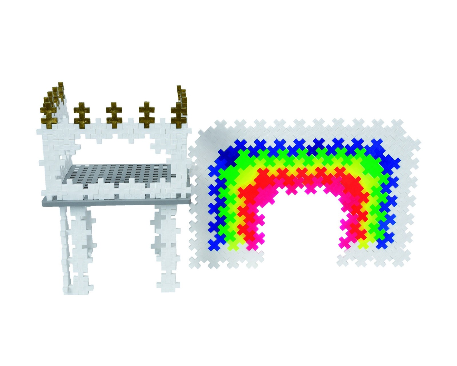 Set de constructie Pastel Curcubeu cu 760 piese - Plus Plus