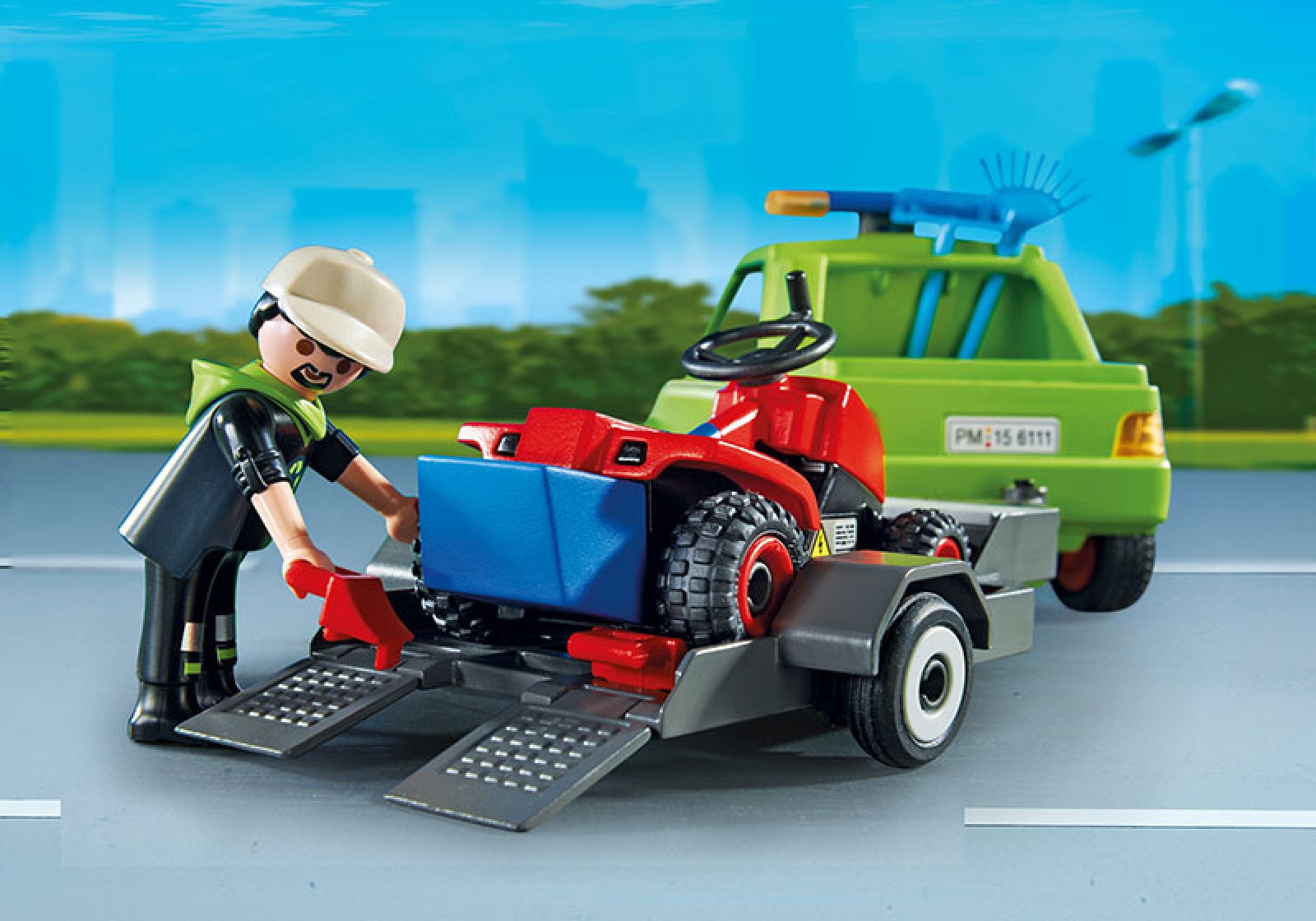 Gradinar cu Masina de Tuns Iarba - Playmobil