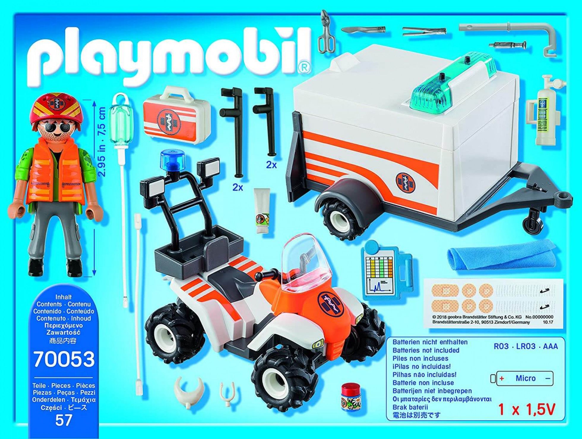 Medic cu ATV si Remorca - Playmobil